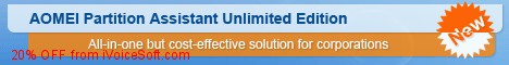 [20% OFF] AOMEI Partition Assistant Unlimited Coupon Code, Nov 2018